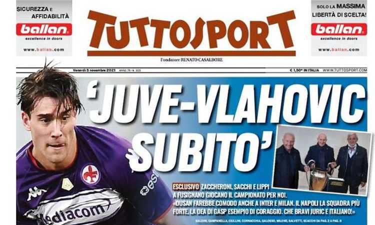 Juve Vlahovic Subito Juve Viola è Ribaltone Le Prime Pagine Dei