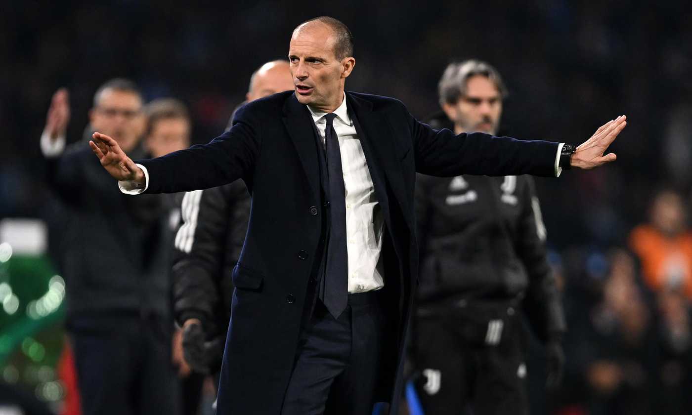 Juve, la reazione di Allegri al rigore non concesso contro il Siviglia ... Juve, la reazione di Allegri al rigore non concesso contro il Siviglia ...